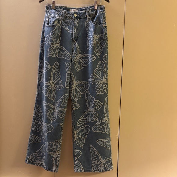 Toxica Los Angeles | Jeans | Toxica Los Angeles Butterfly Print Wide ...
